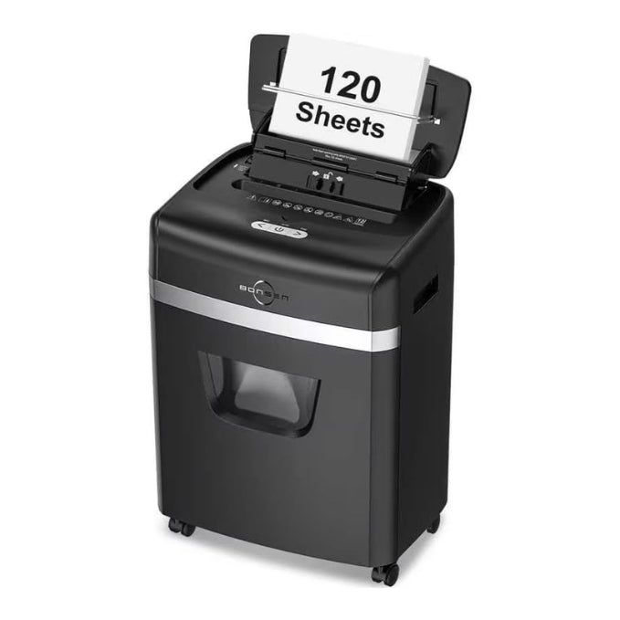 BONSEN Shredder for Office, 120-Sheet Auto Feed Paper Shredder, Micro ...