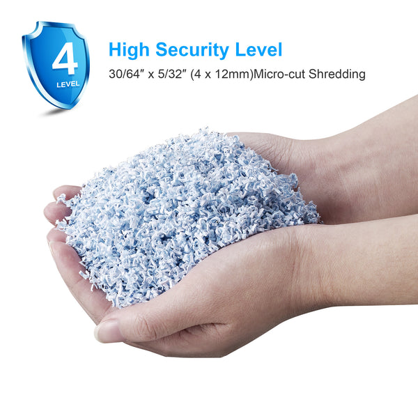 12 Sheet Micro cut Paper Shredder P4 Security Shredder 40 Mins Heavy D Bonsen Shop